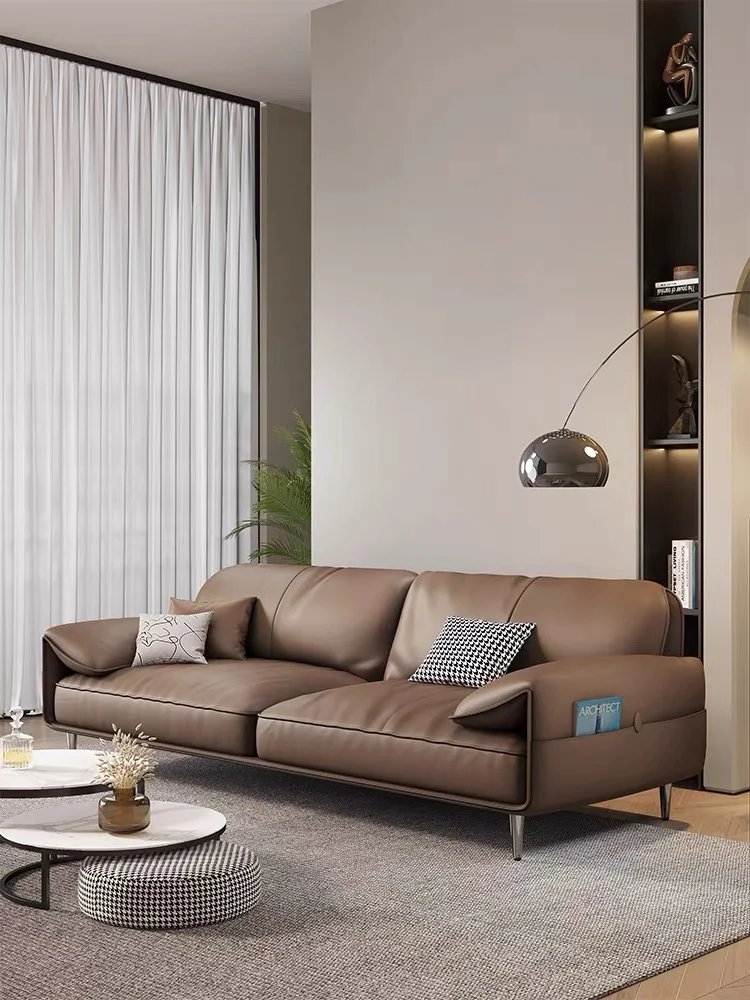 Medlano Real Leather Sofa - Indigo Sofa